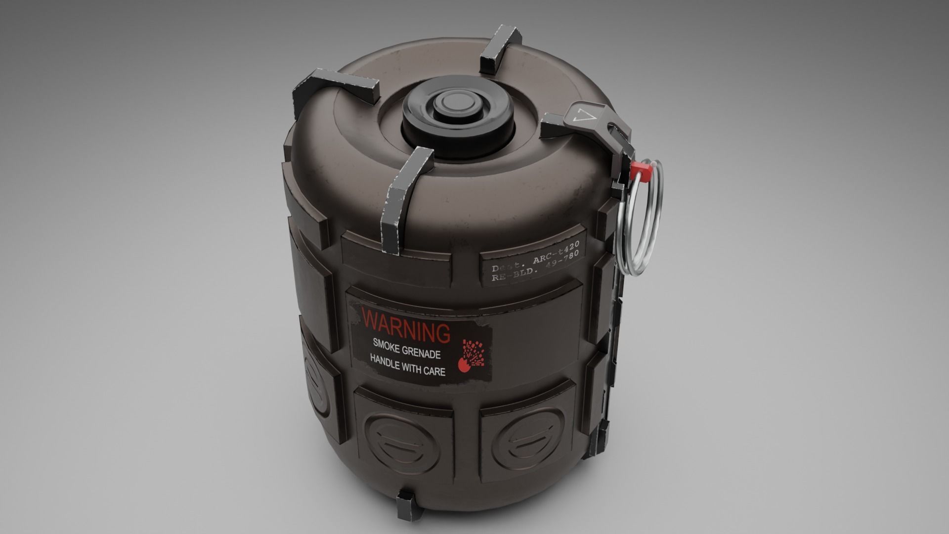 3D model Smoke Grenade- Sci Fi Gadget VR / AR / low-poly | CGTrader