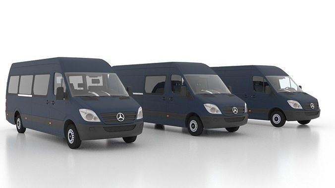 Mercedes Benz Sprinter L3H2 2009 Collection EU | CGTrader