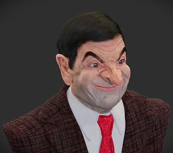 3D model Mr Bean bust game ready VR / AR / low-poly | CGTrader