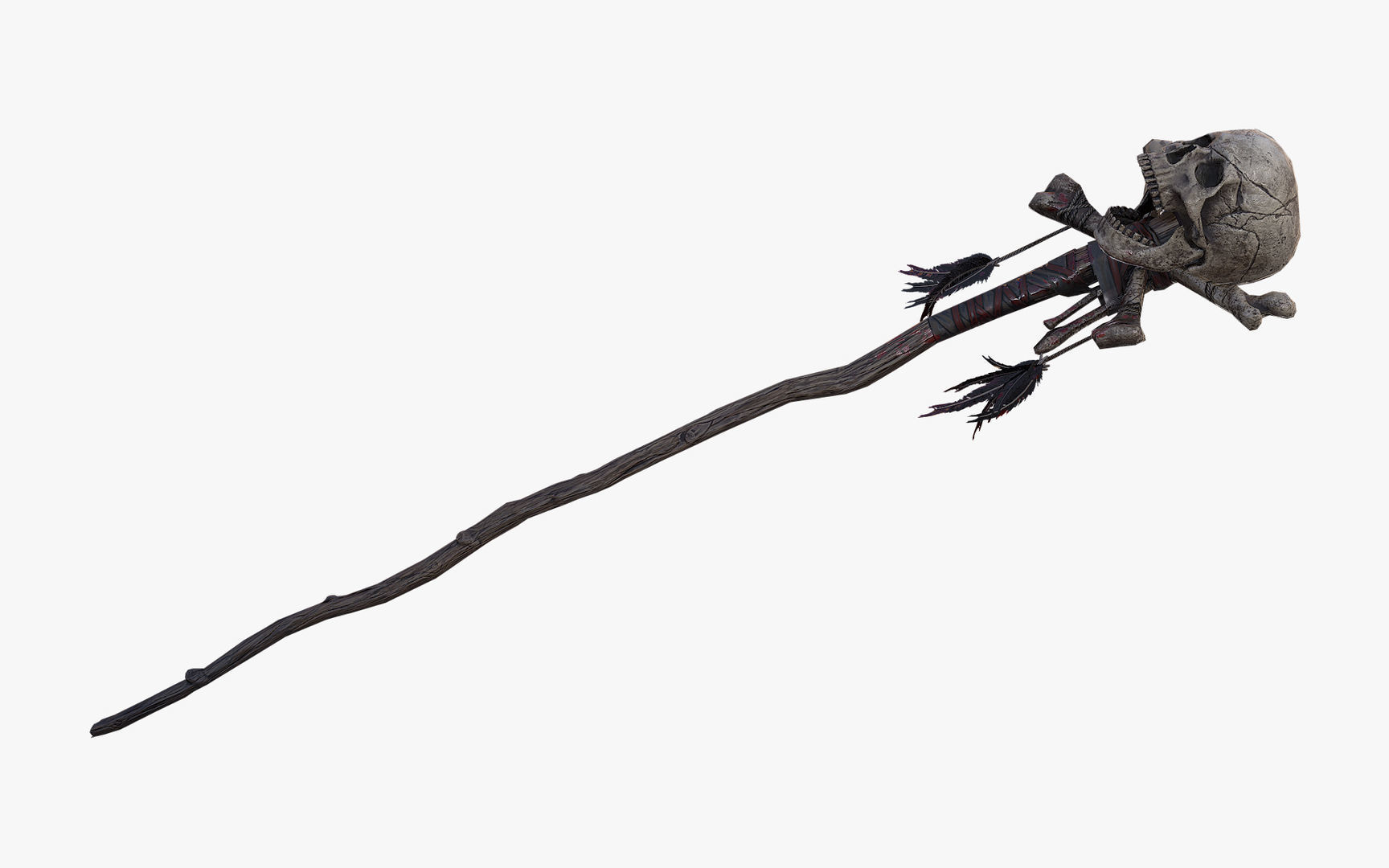 3D model Skull Staff VR / AR / low-poly | CGTrader