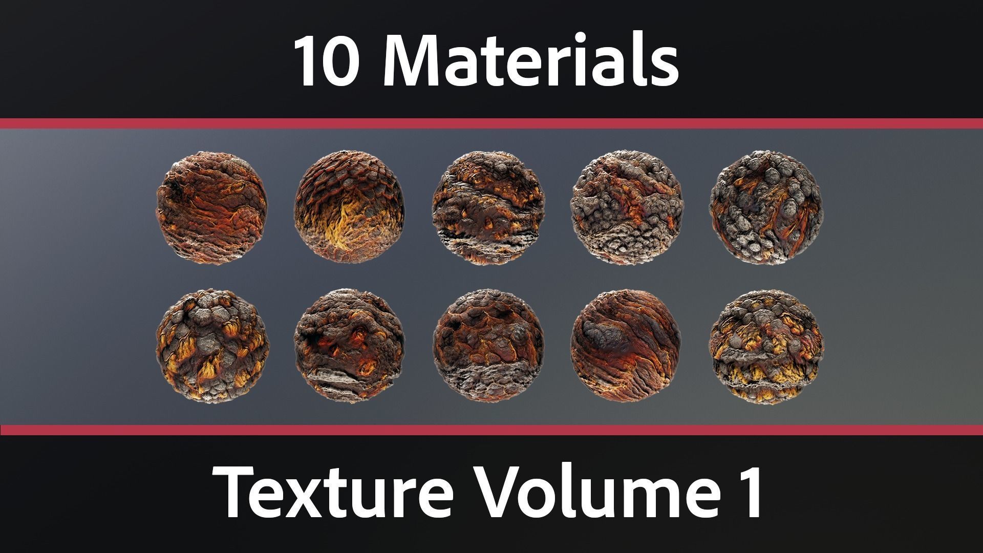 10 Materials Lava Seamless PBR Volume 1 Texture | CGTrader