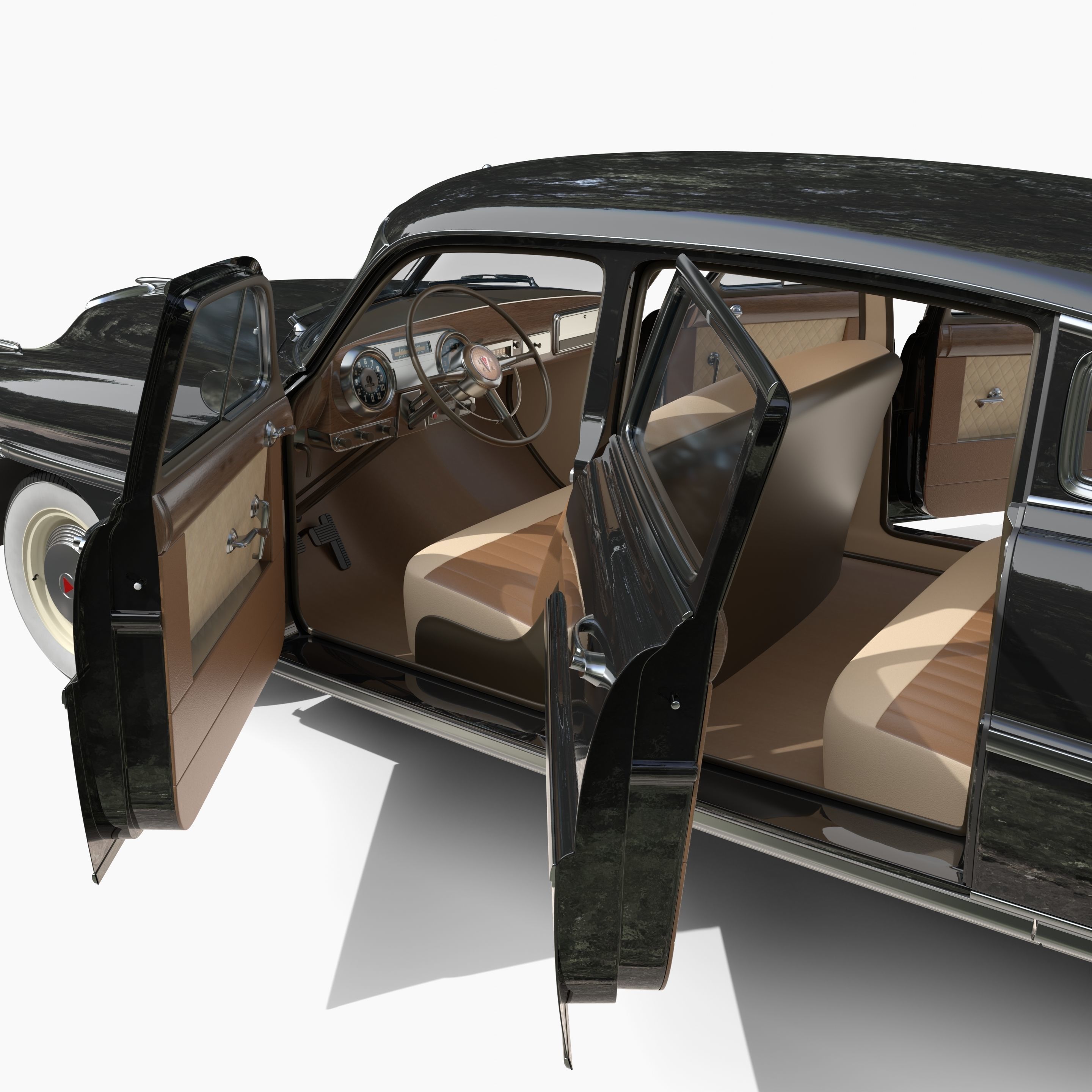 4 Door Hudson Hornet with interior v3 3D model | CGTrader