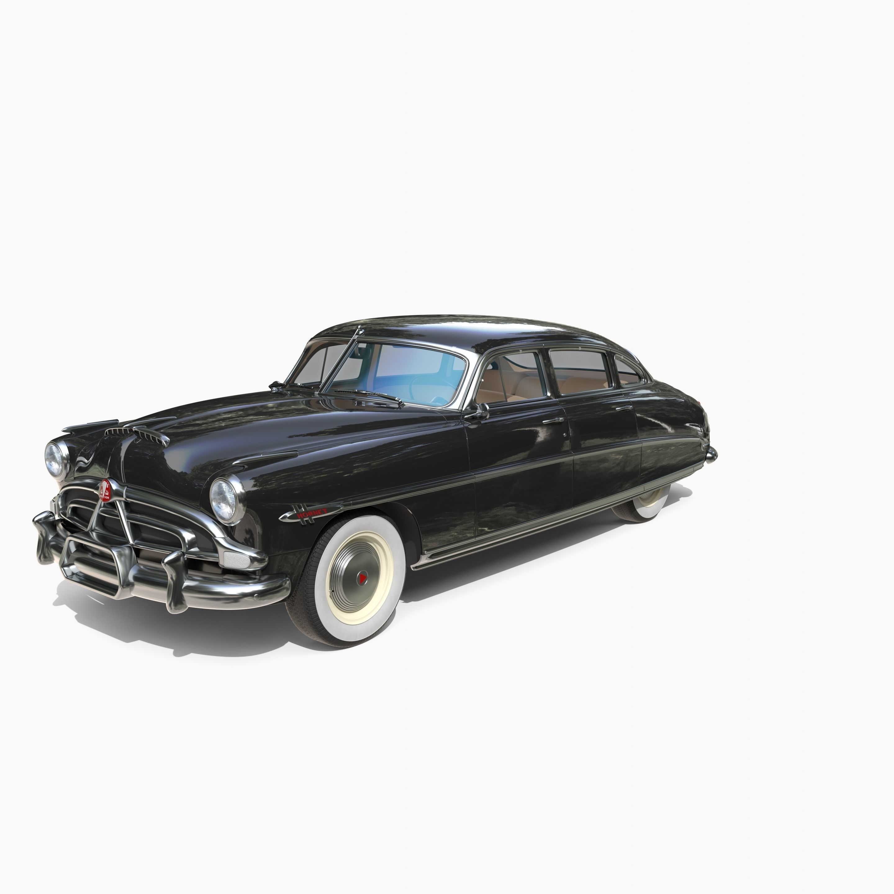 4 Door Hudson Hornet with interior v3 3D model | CGTrader