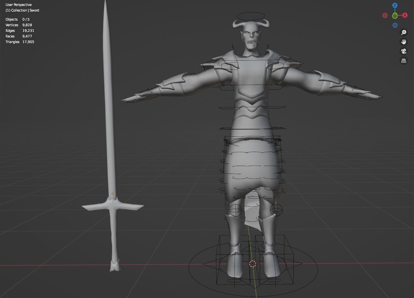 Nameless Demon free VR / AR / low-poly 3D model rigged | CGTrader