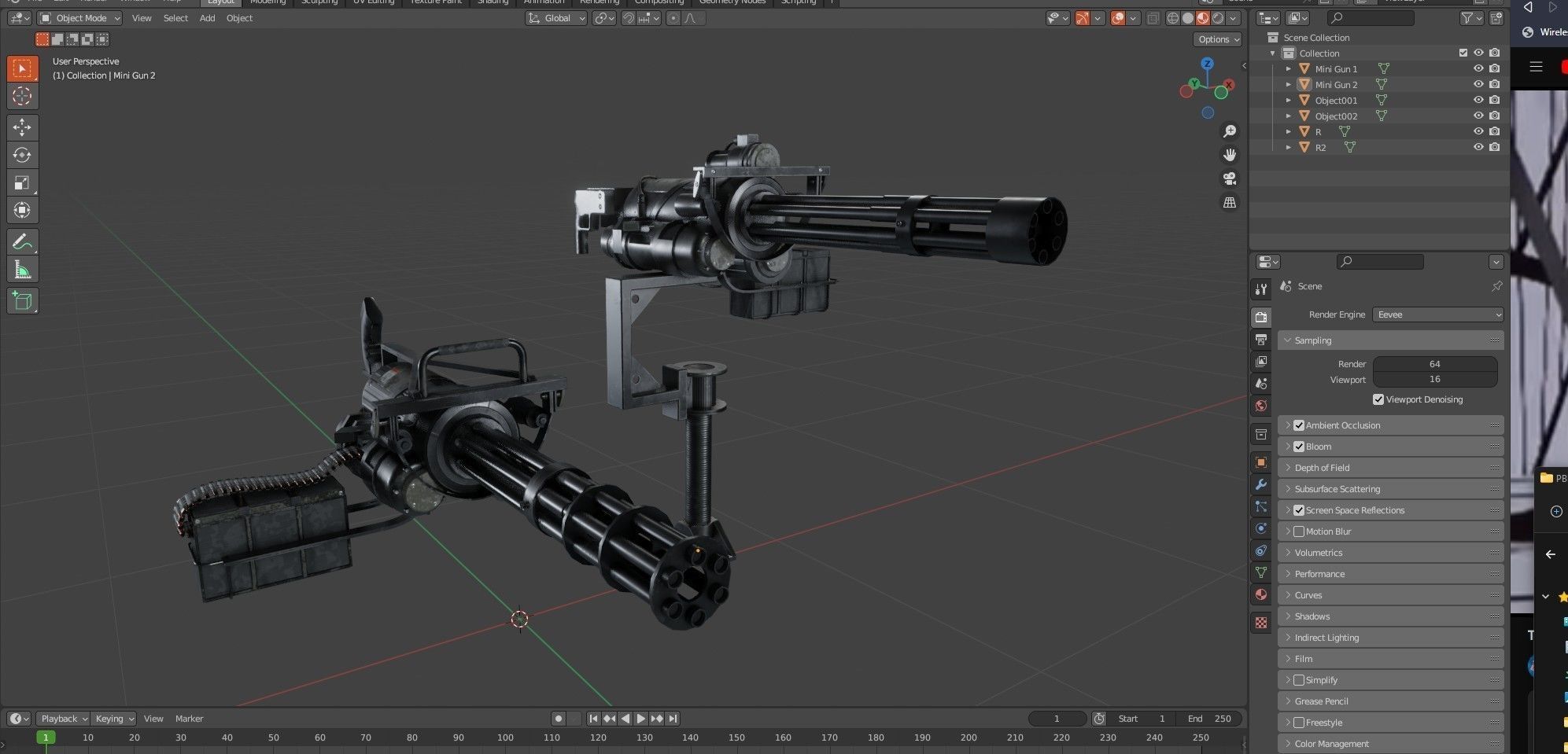 3D model M134 Minigun 2 Types Pack VR / AR / low-poly | CGTrader