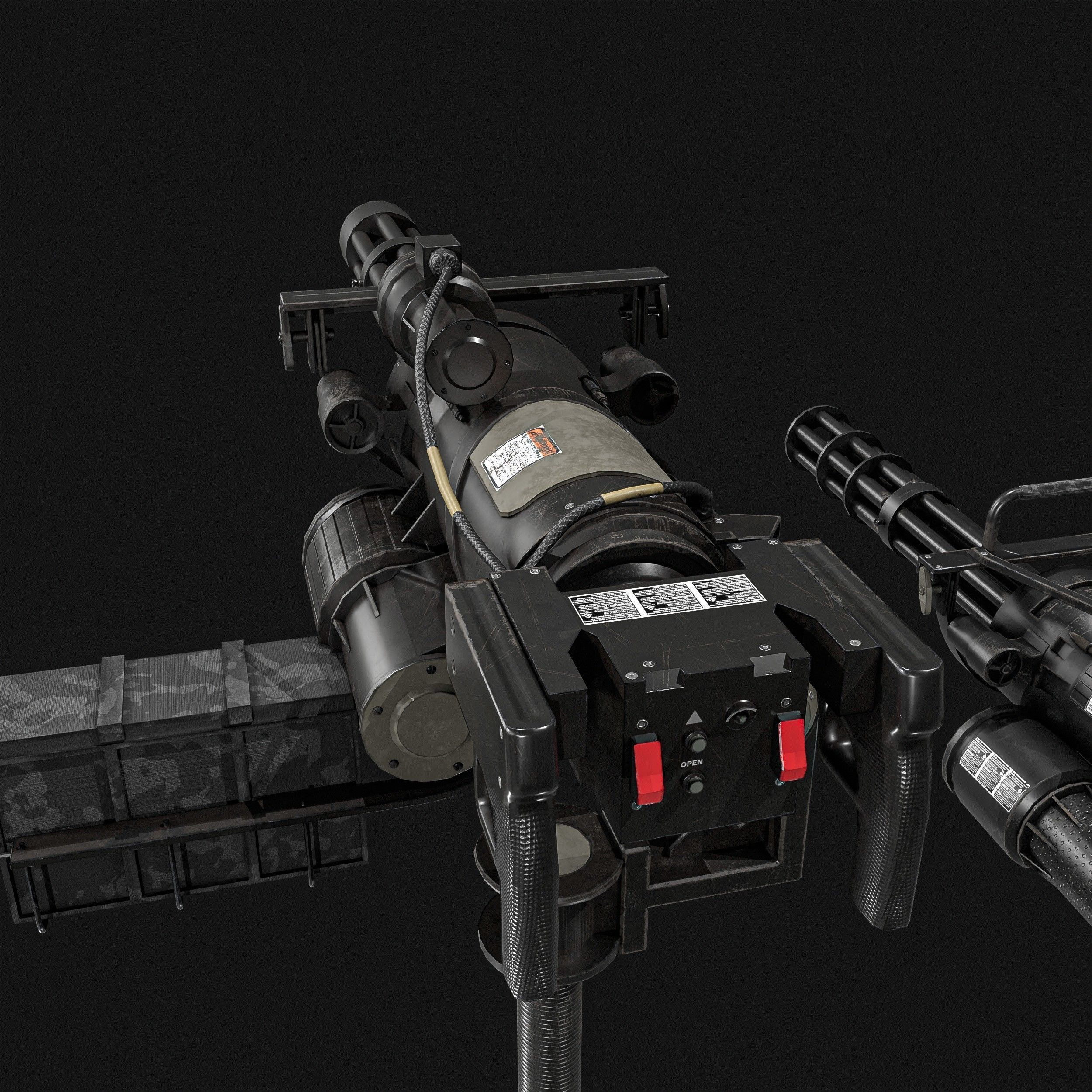 3D model M134 Minigun 2 Types Pack VR / AR / low-poly | CGTrader