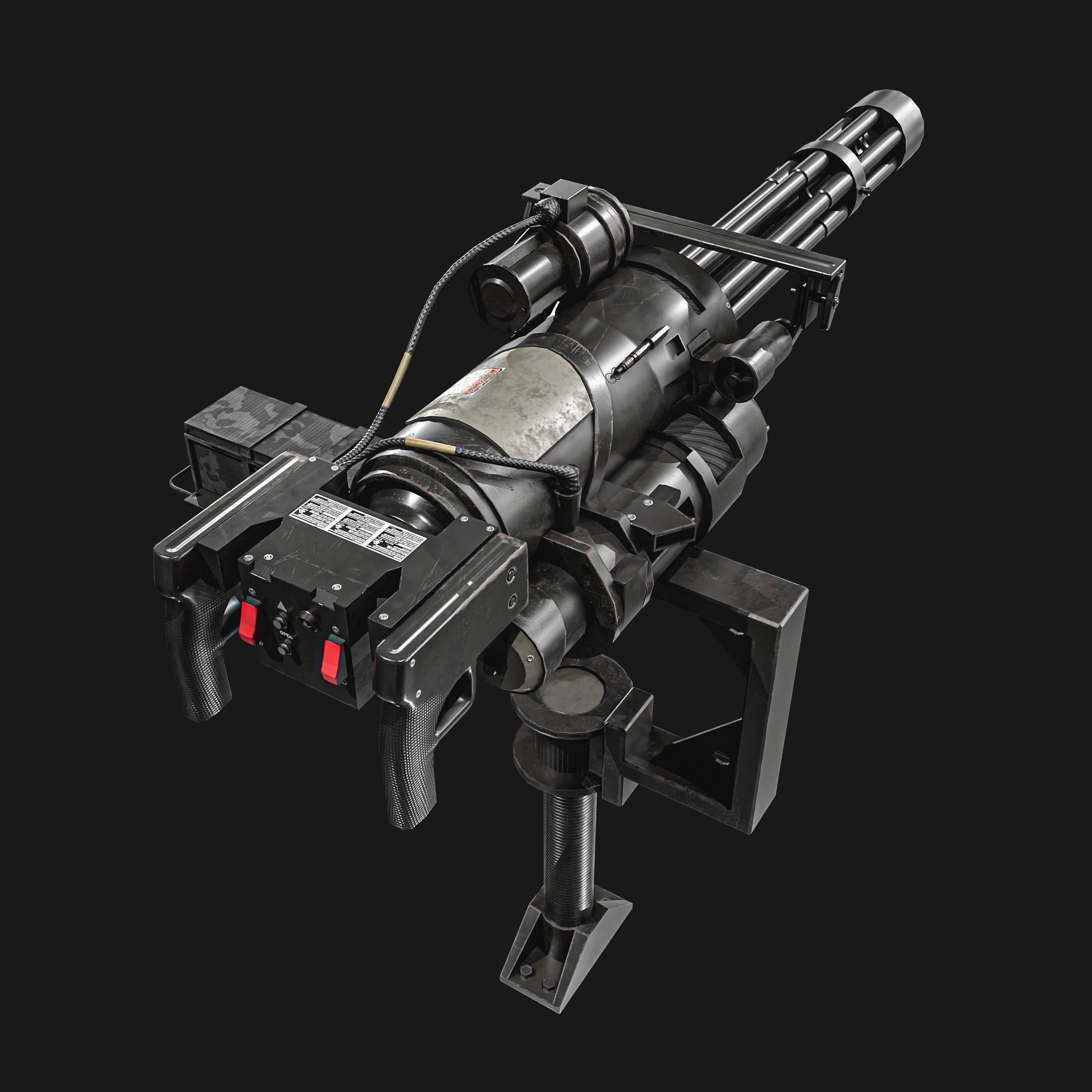 3D model M134 Minigun 2 Types Pack VR / AR / low-poly | CGTrader