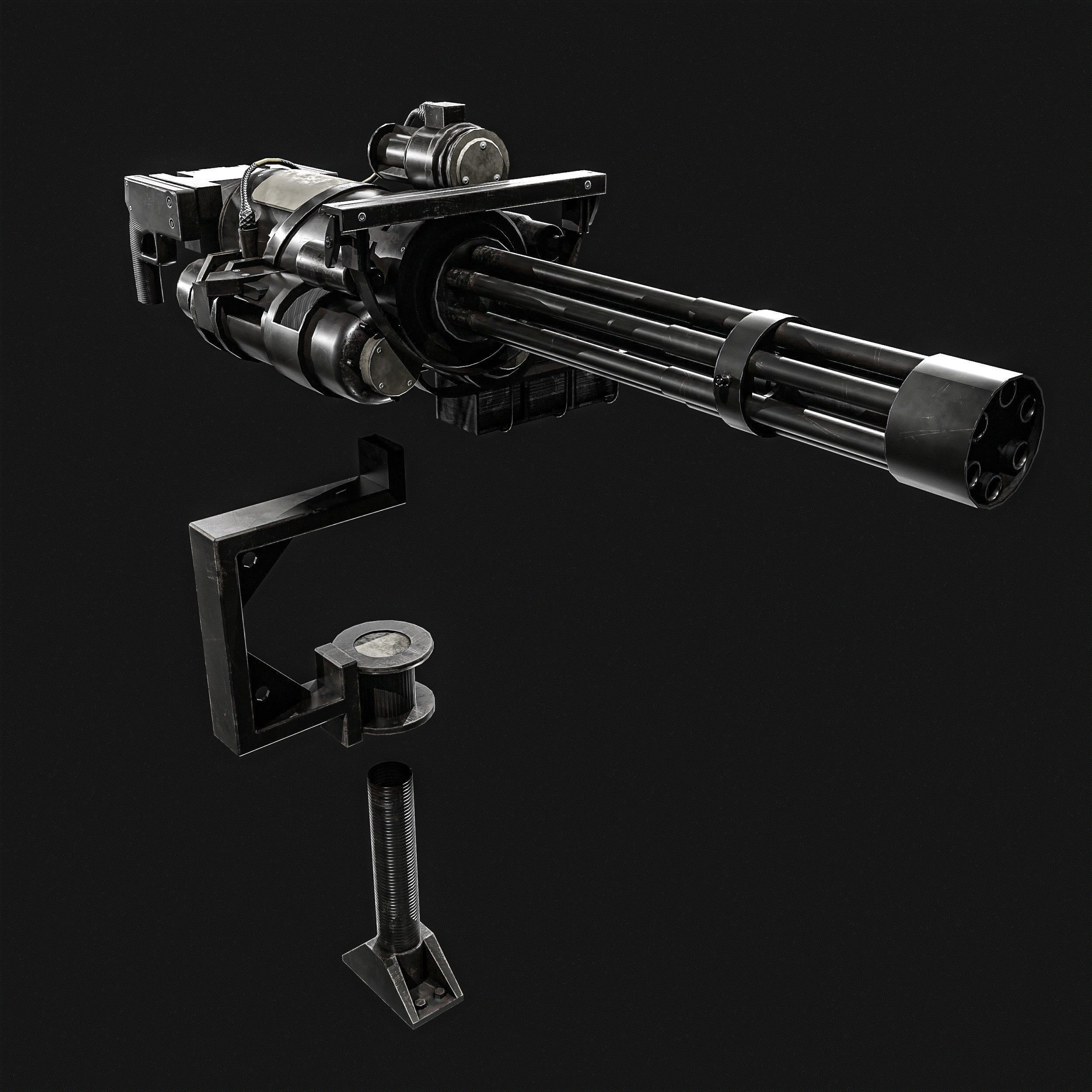 3D model M134 Minigun 2 Types Pack VR / AR / low-poly | CGTrader