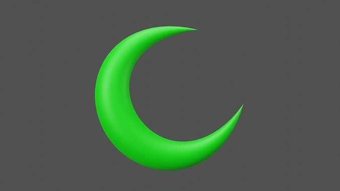 3D model Green Moon VR / AR / low-poly | CGTrader