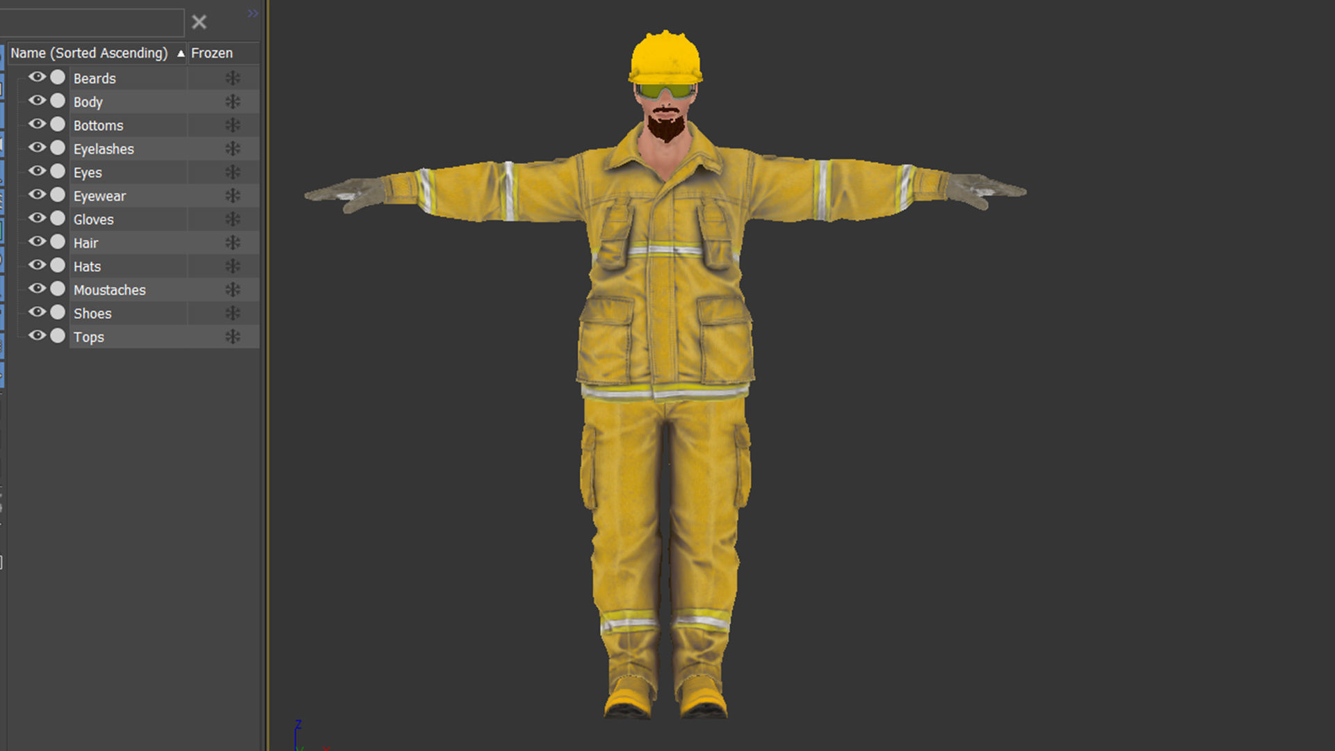 3D model Fire Fighter Male Character Low Poly VR / AR / low-poly | CGTrader