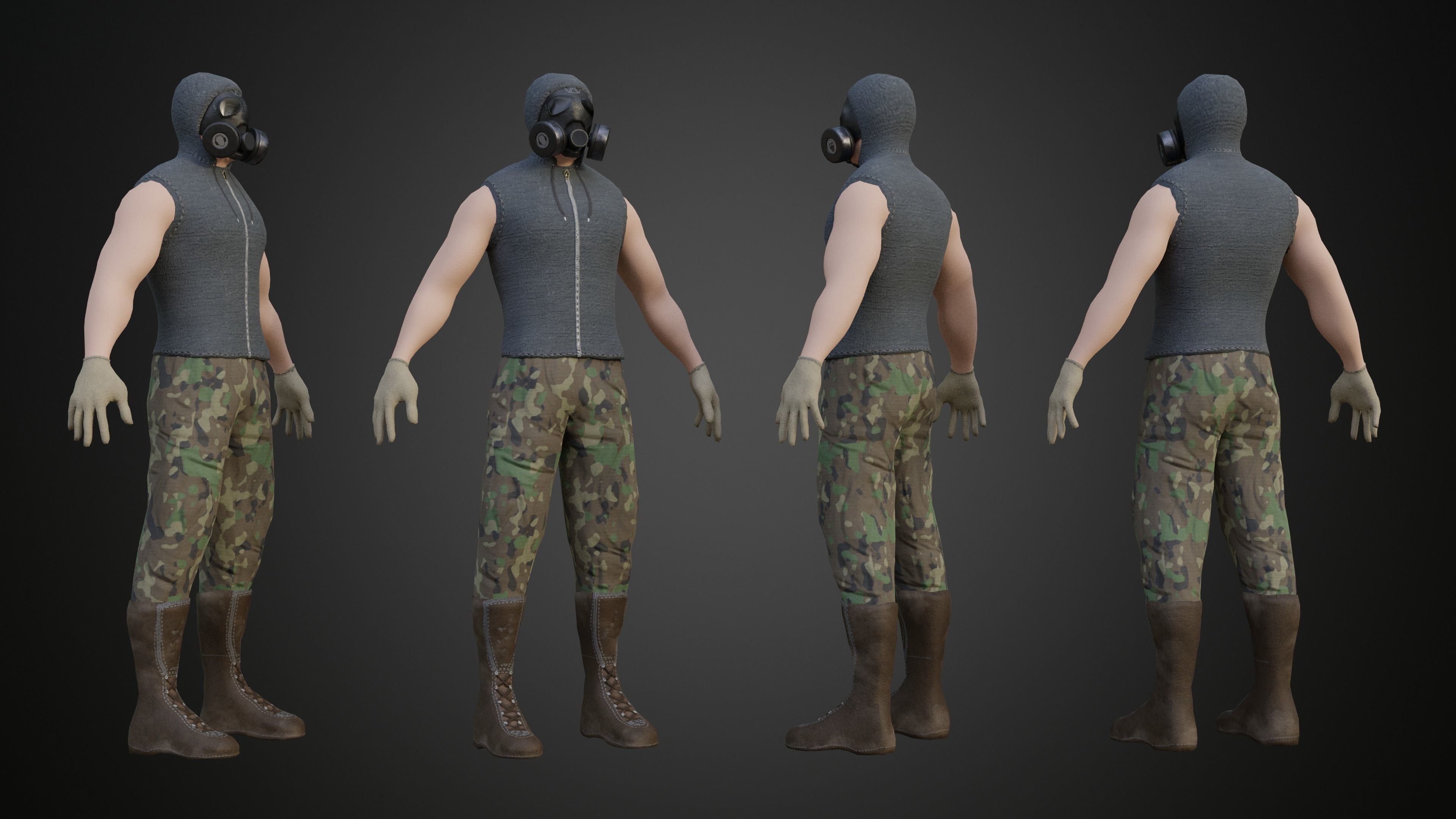 Soldier free model free VR / AR / low-poly 3D model rigged | CGTrader