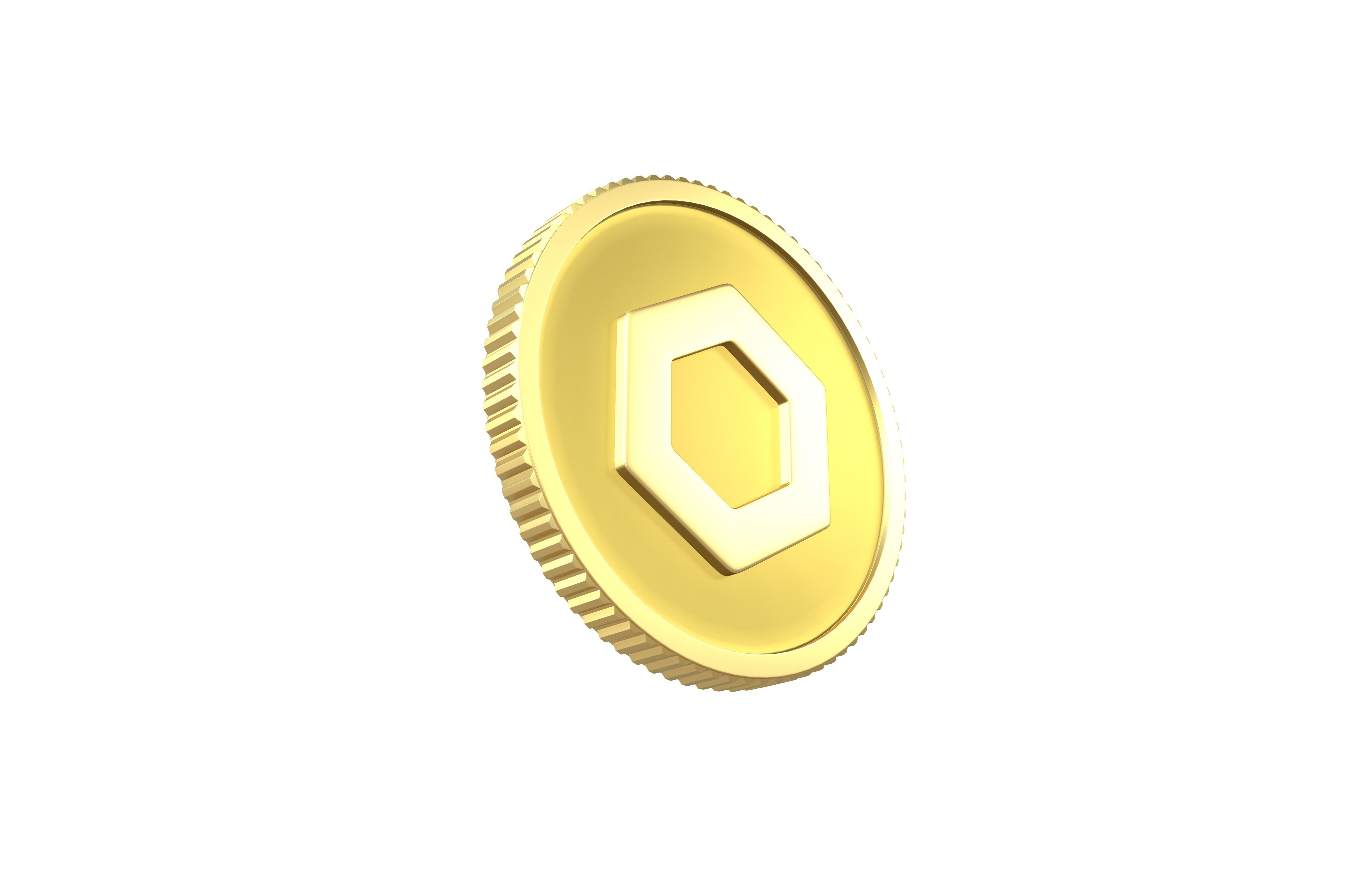 Chainlink Coin v4 001 3D model | CGTrader