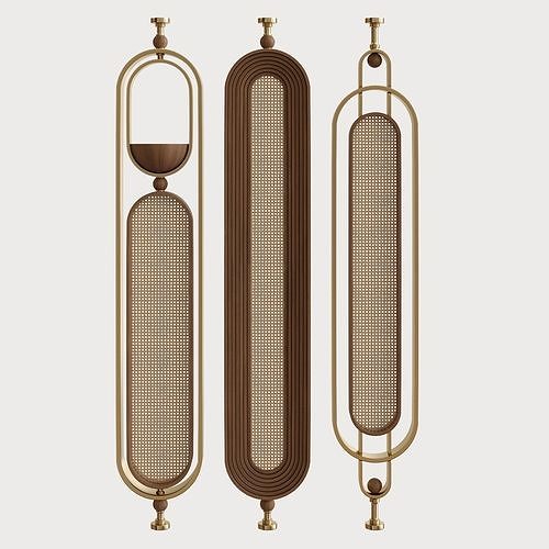 Rattan partition set by Mezzo 3D model | CGTrader