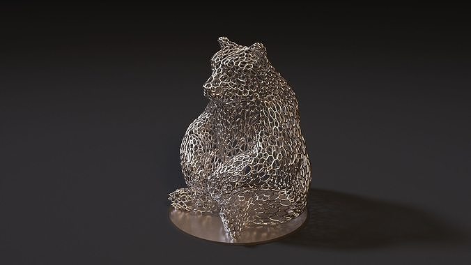 Meditation Bear 3D model 3D printable | CGTrader