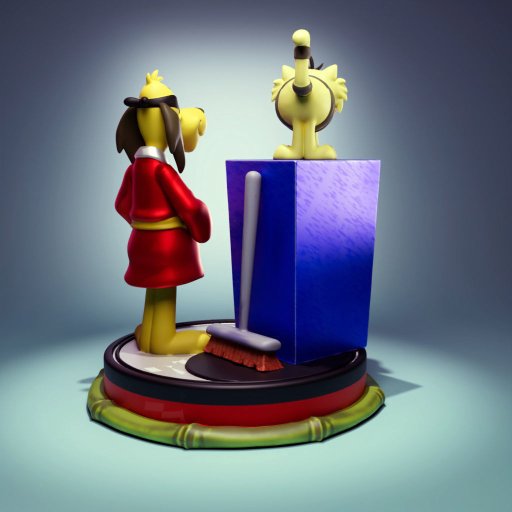 Hong Kong Phooey and Spot 3D model 3D printable | CGTrader