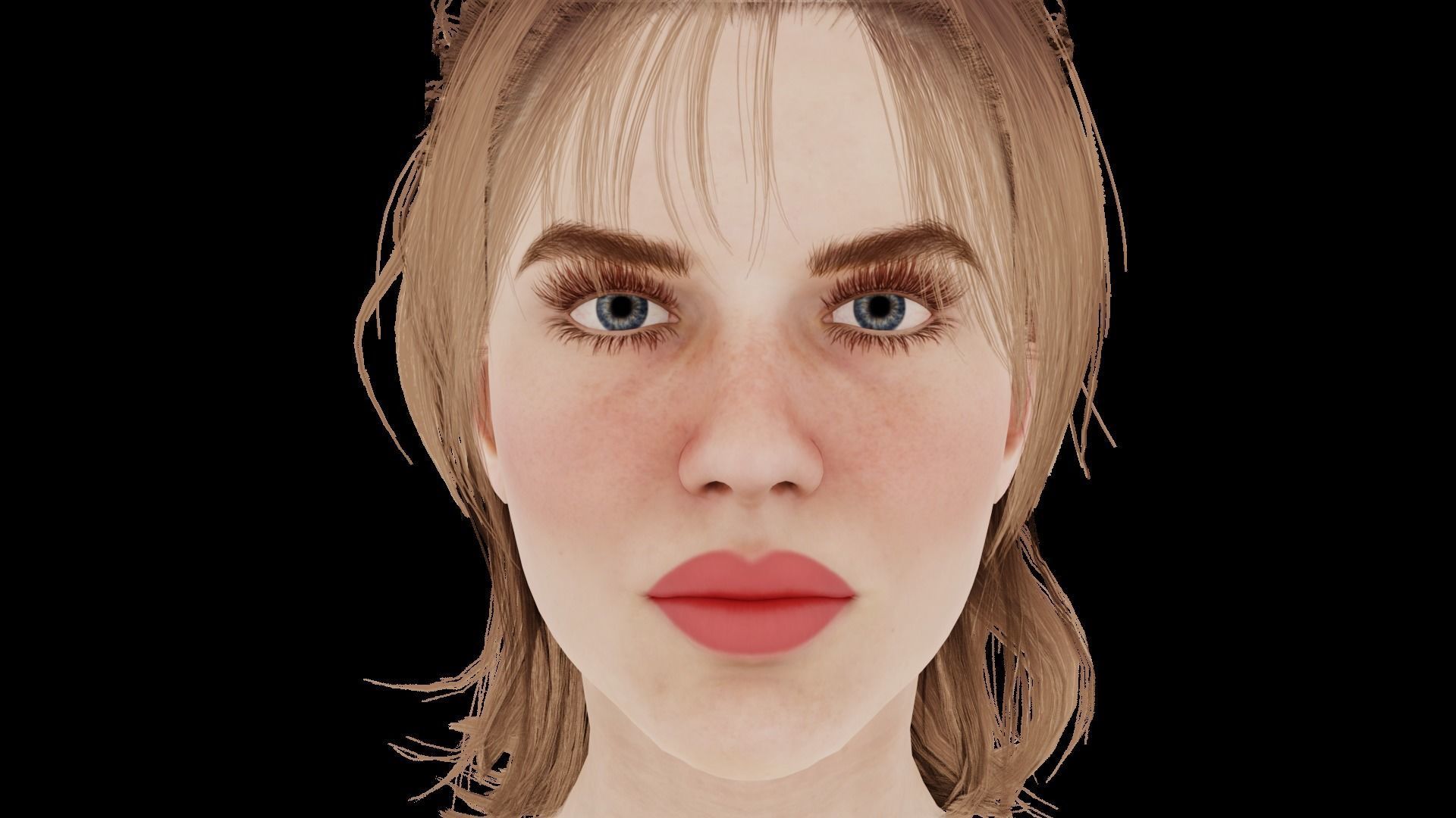 animated Female character in a dress 3D model animated rigged | CGTrader