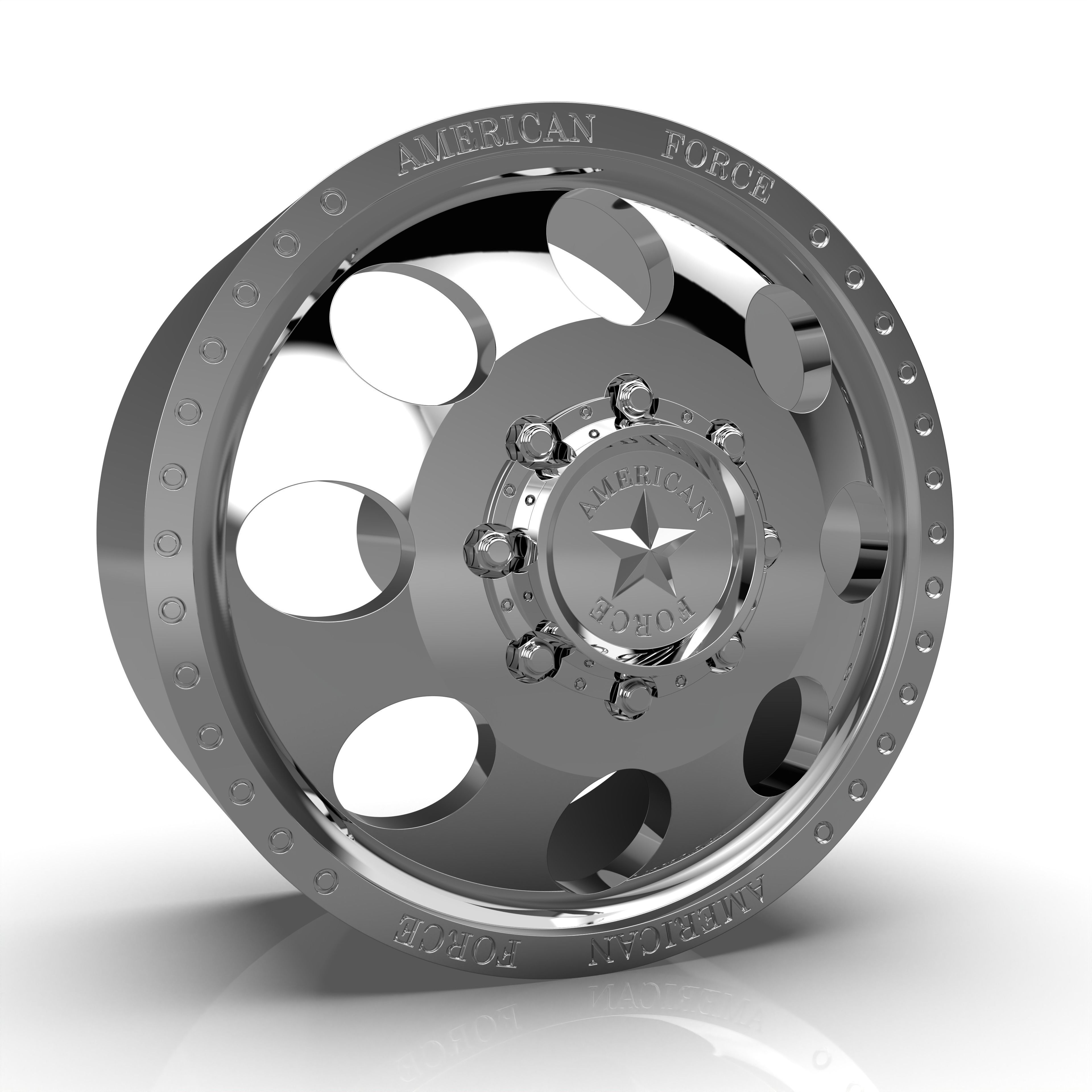 AMERICAN FORCE DB01 RADIAL DBO WHEEL 3D model 3D printable | CGTrader
