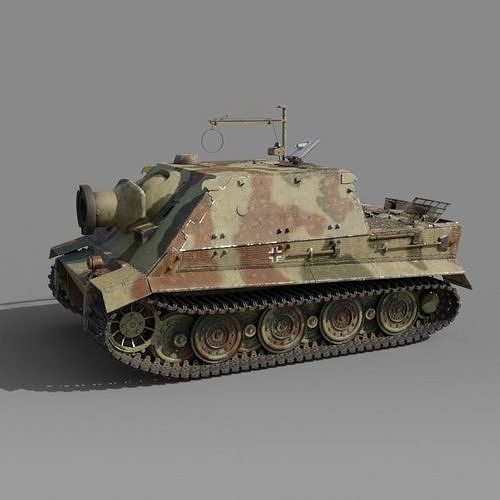 Sturmtiger tank with ammo free 3D model | CGTrader