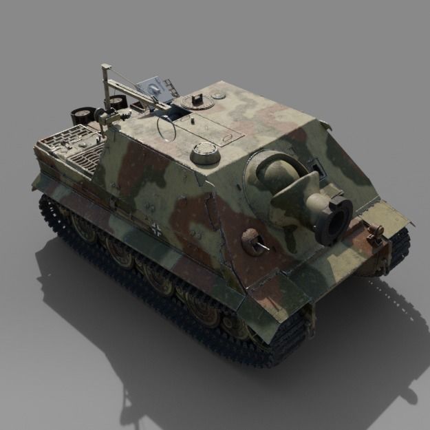 Sturmtiger tank with ammo free 3D model | CGTrader