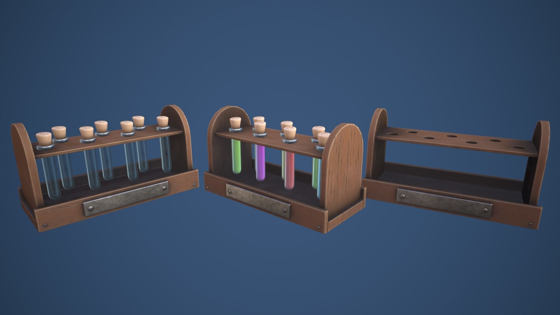 3D model Stylized Alchemy Potion Rack VR / AR / low-poly | CGTrader