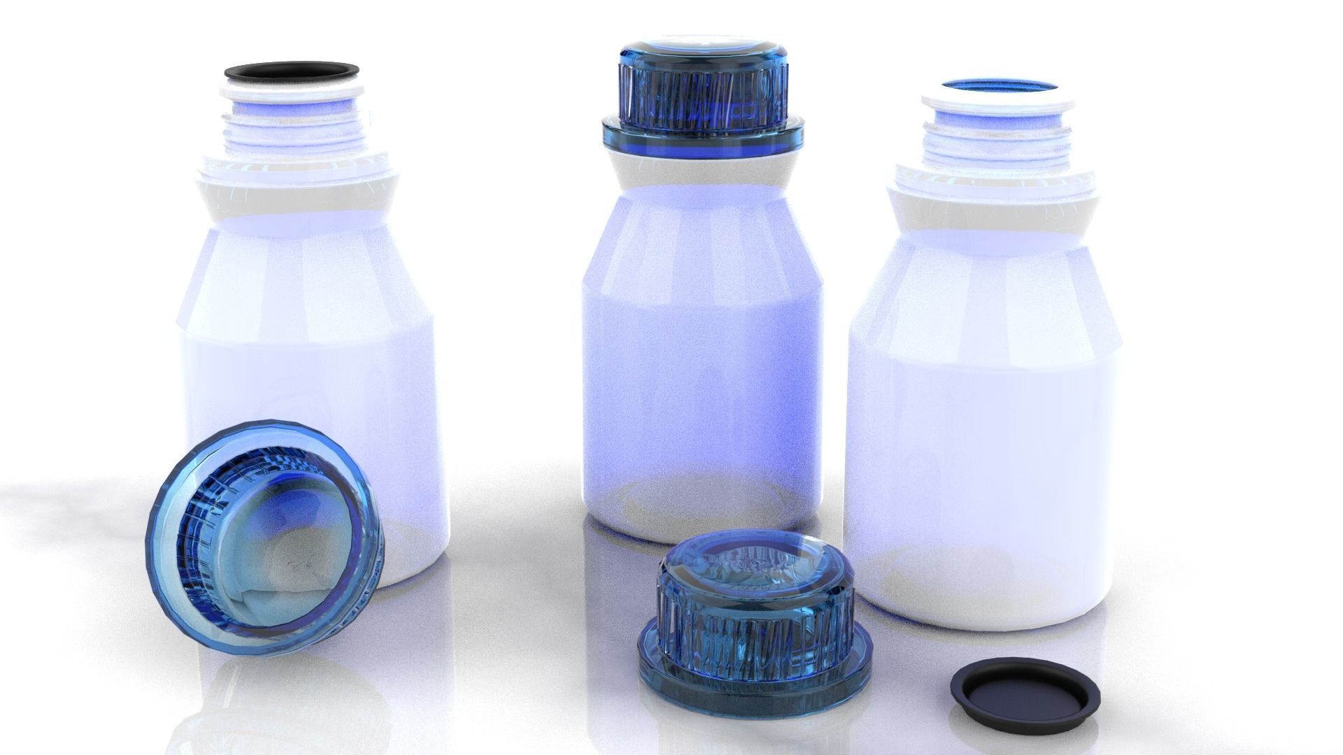 Binder Gum bottle- 3 models 3D model | CGTrader