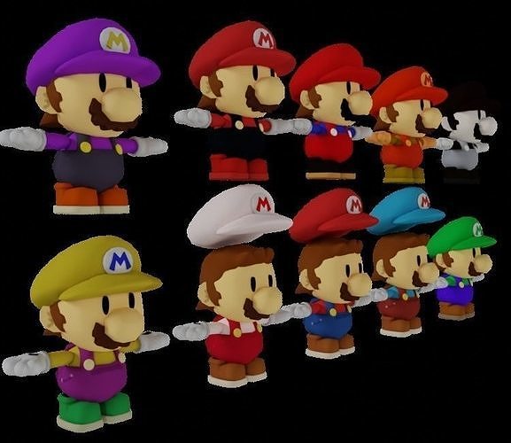paper mario pack 3D model | CGTrader