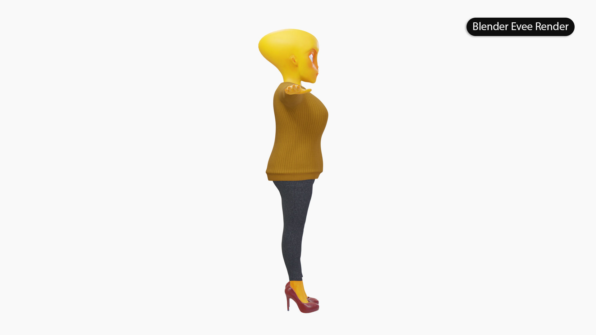 Beautiful Alien Female Cartoon 3D model rigged | CGTrader