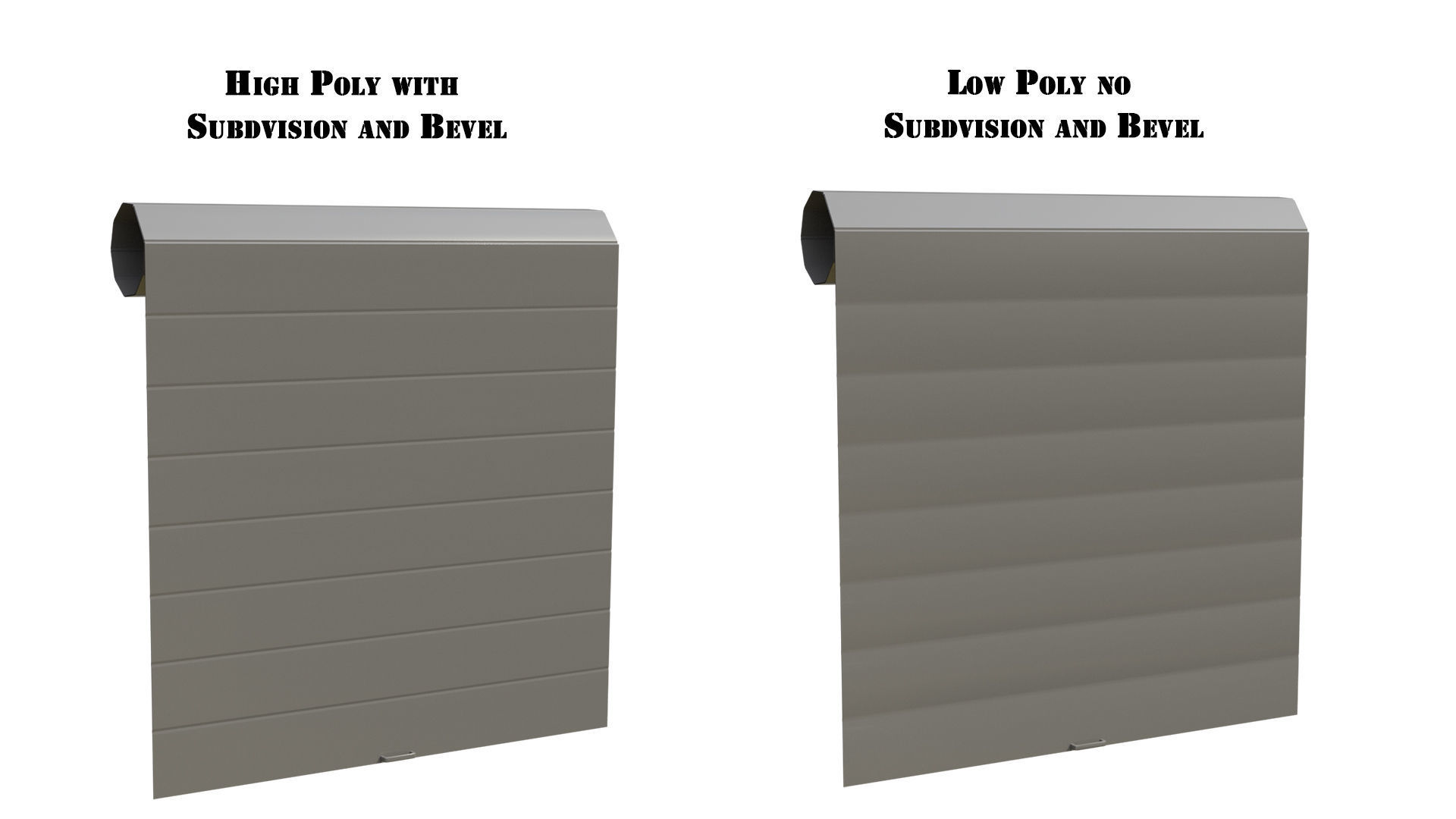 3D model Roll Up Gate with Setbuild Options VR / AR / low-poly | CGTrader