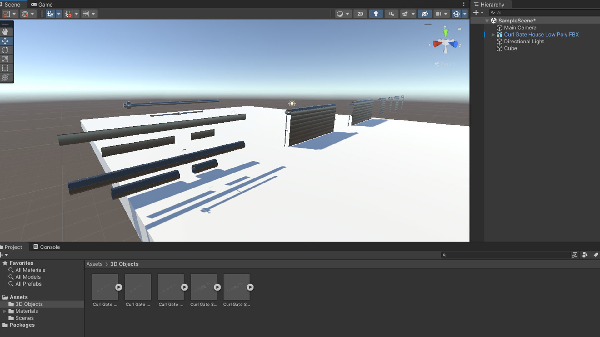 3D model Roll Up Gate with Setbuild Options VR / AR / low-poly | CGTrader
