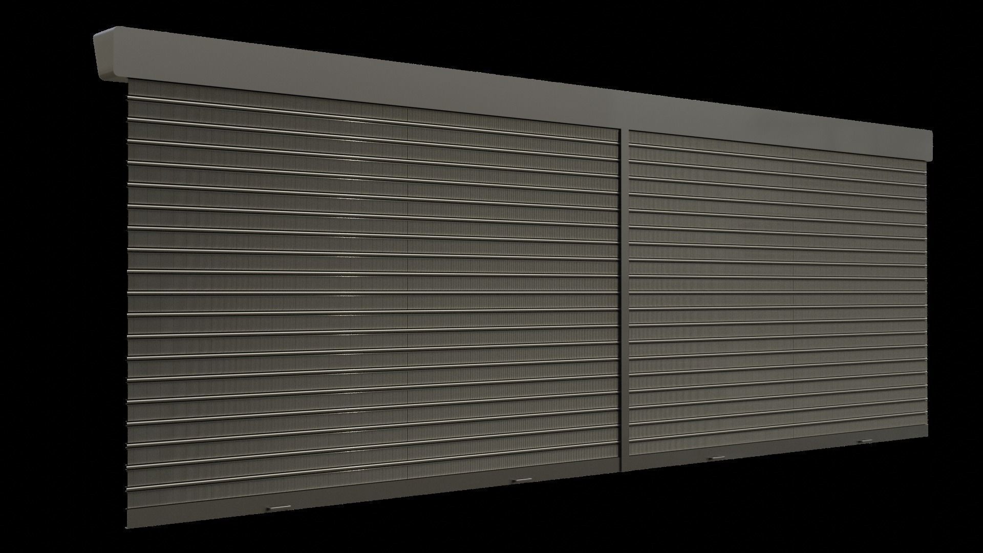 3D model Roll Up Door Gate Store with SetBuild Options VR / AR / low ...