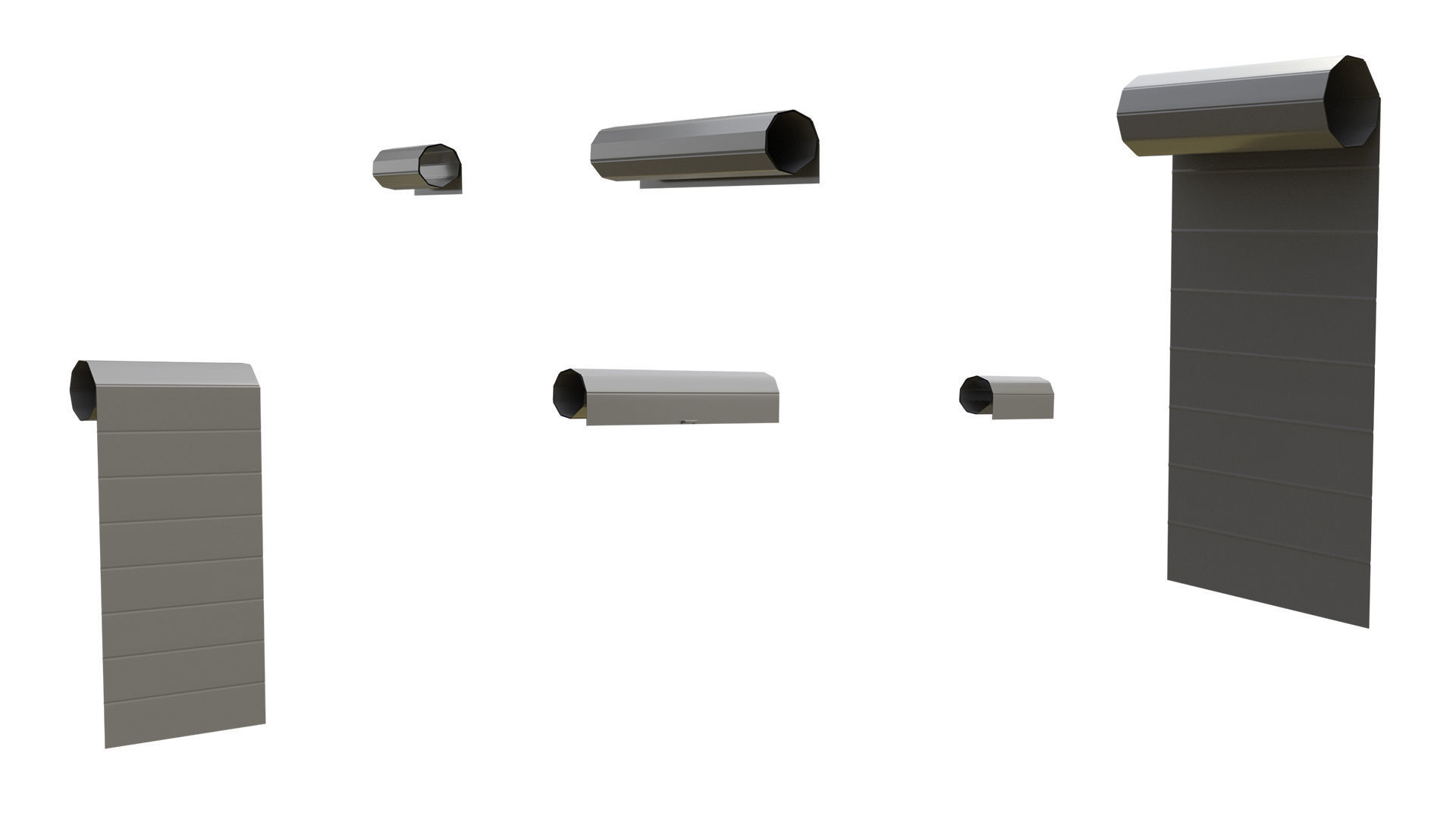 3D Model Collection Roll UP Door Gate Pack VR / AR / low-poly | CGTrader