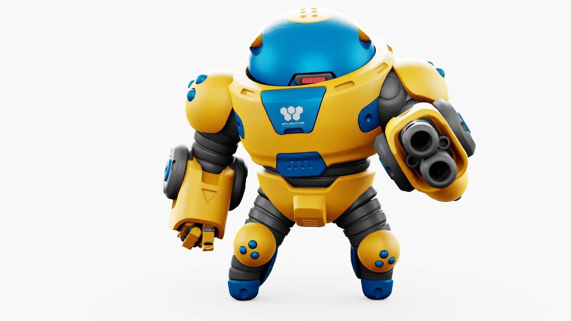 COMBAT TOY BOT RIGGED 3D model rigged | CGTrader