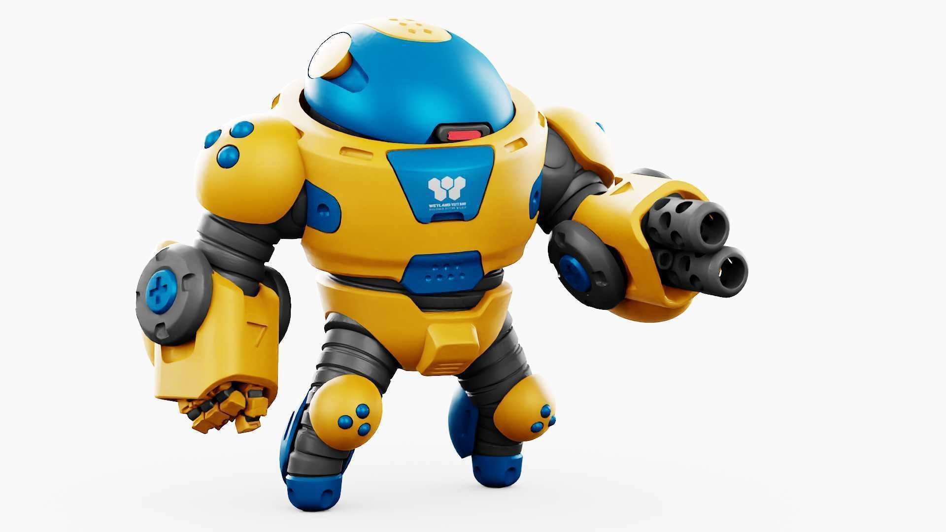 COMBAT TOY BOT RIGGED 3D model rigged | CGTrader