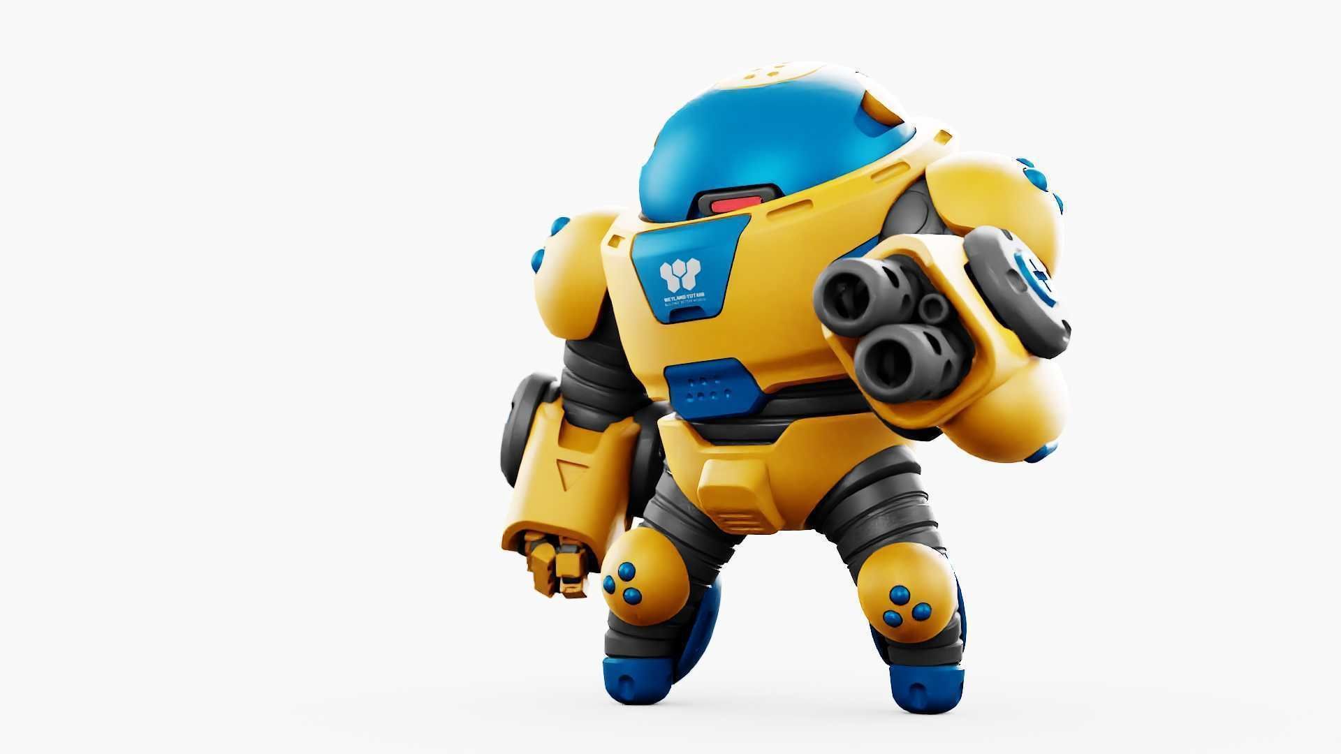 COMBAT TOY BOT RIGGED 3D model rigged | CGTrader