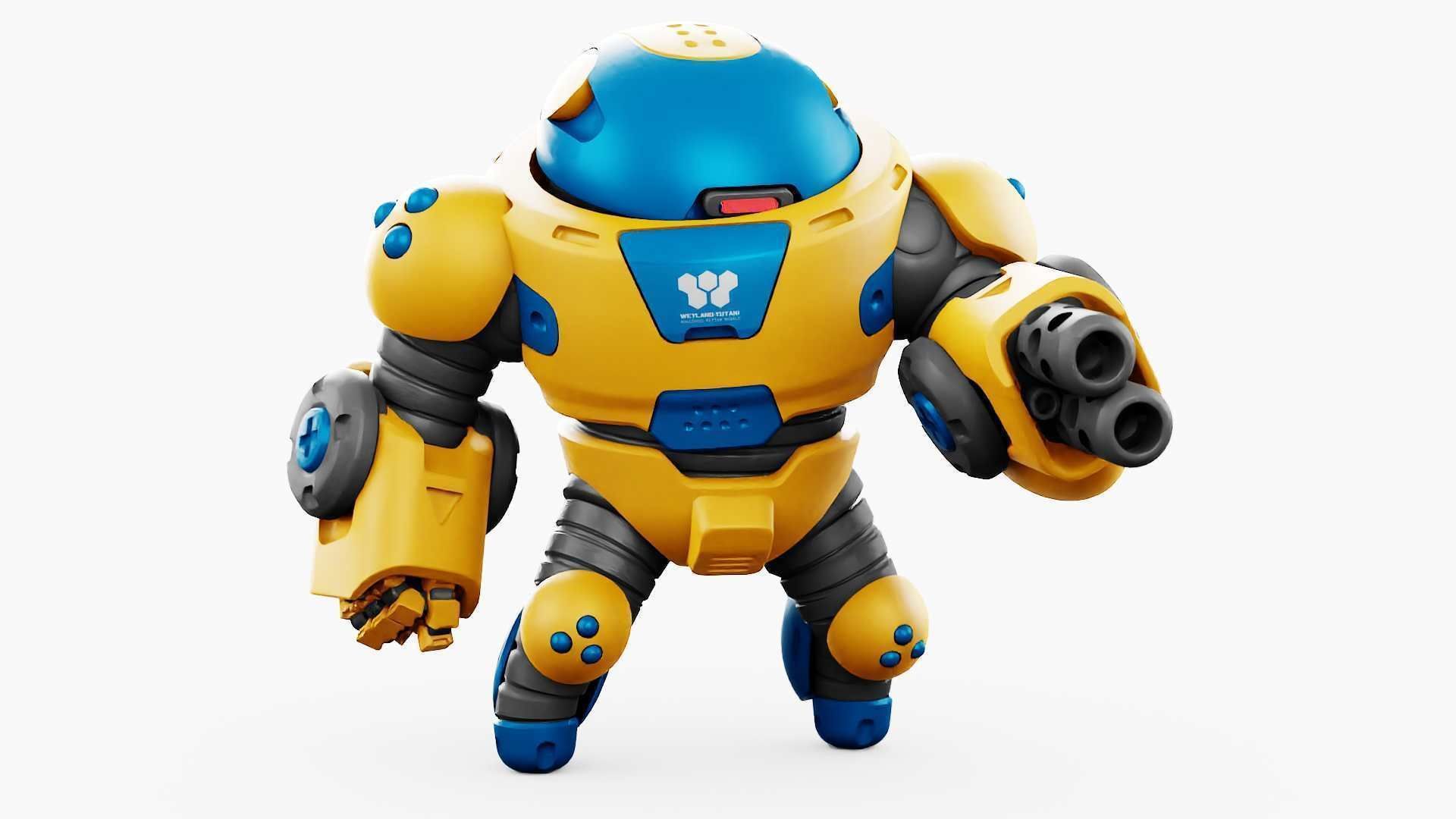 COMBAT TOY BOT RIGGED 3D model rigged | CGTrader