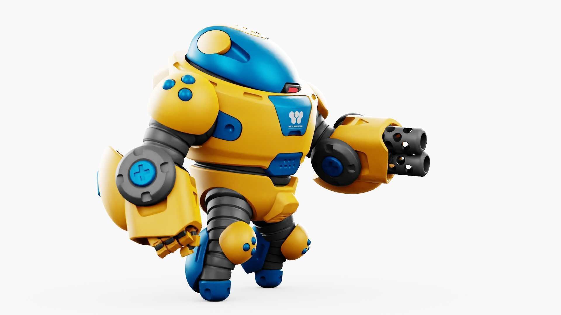 COMBAT TOY BOT RIGGED 3D model rigged | CGTrader