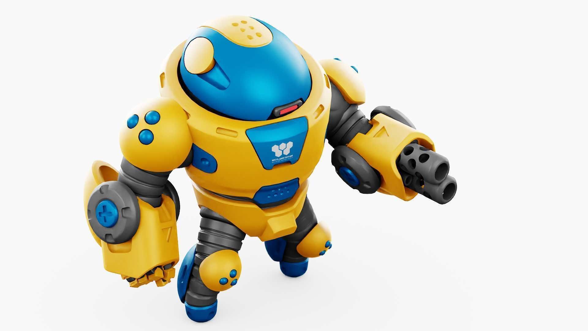 COMBAT TOY BOT RIGGED 3D model rigged | CGTrader