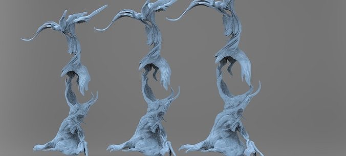Dark Ages Claw Sculpted tree 1 3D model | CGTrader