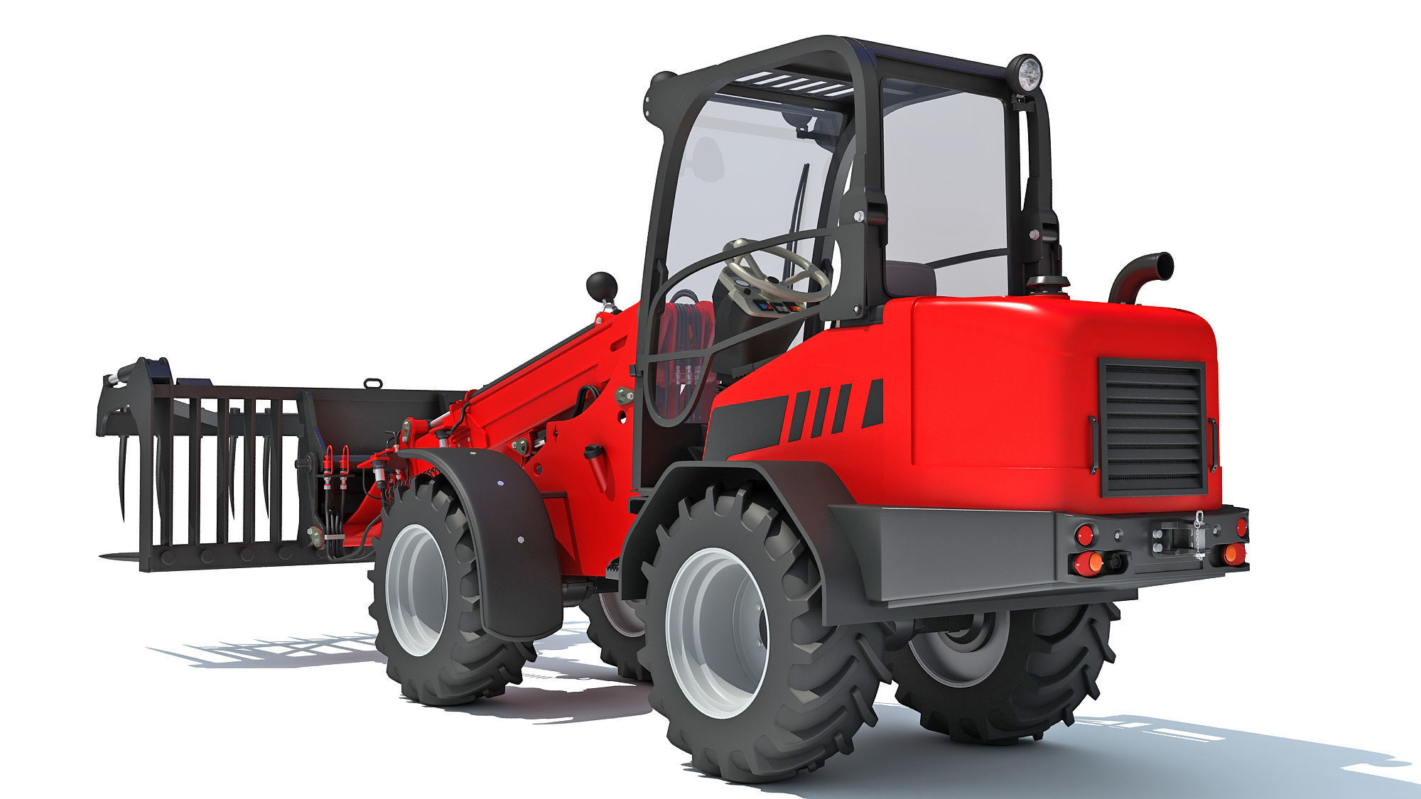 Telehandler Forklift 3D model | CGTrader