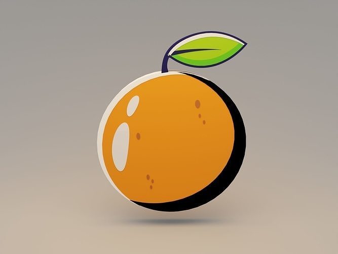 Orange icon 3D model | CGTrader