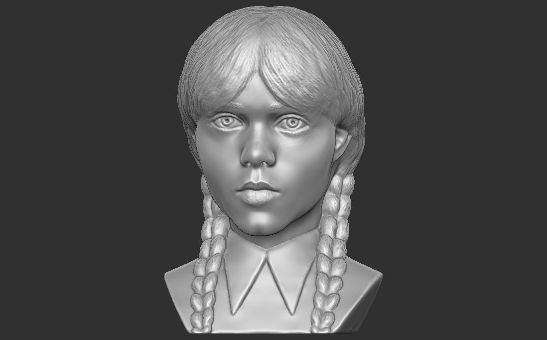 Wednesday Addams bust for 3D printing 3D model 3D printable | CGTrader