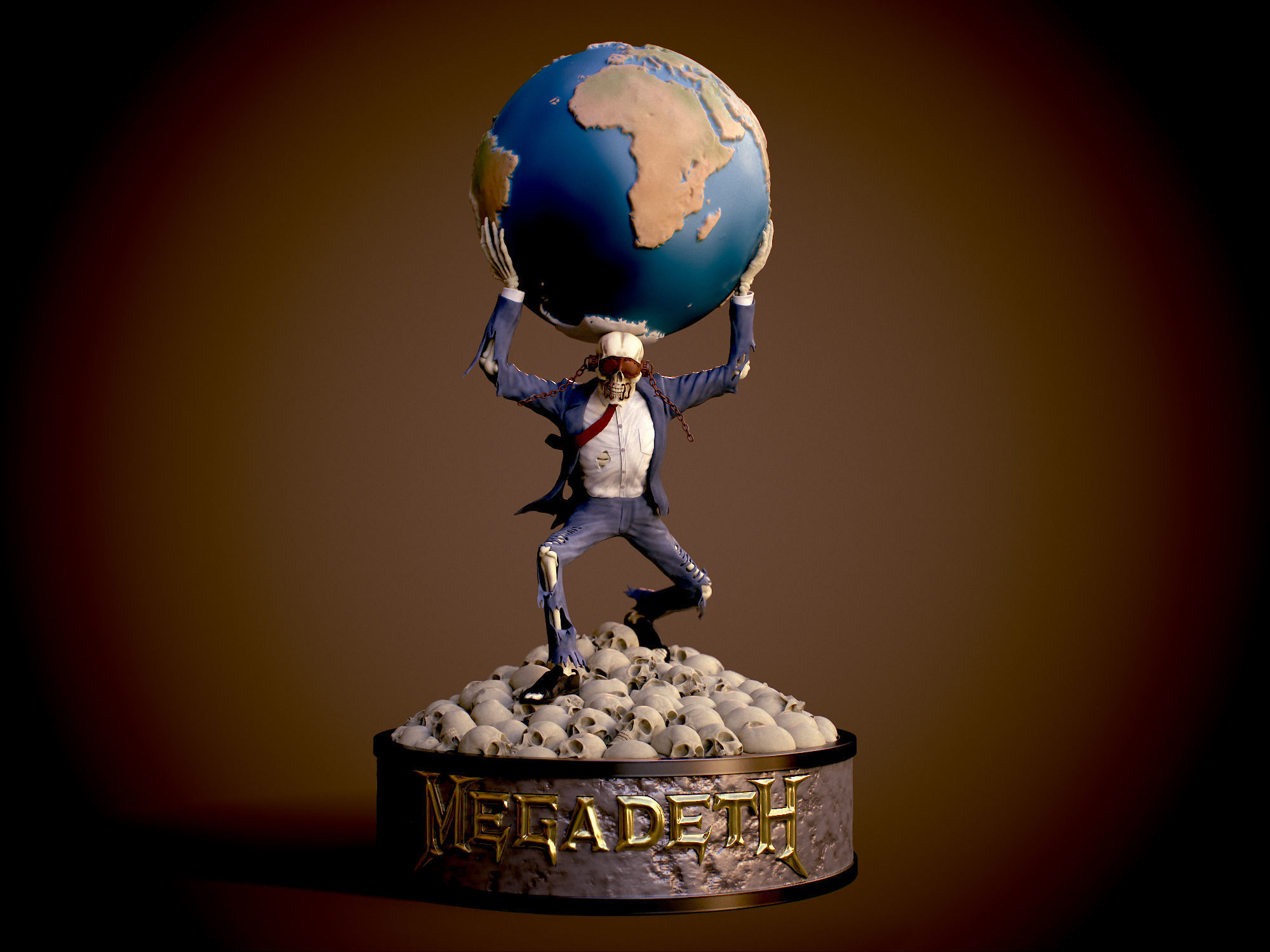 The Rattlehead Megadeth maskot 3D model 3D printable | CGTrader