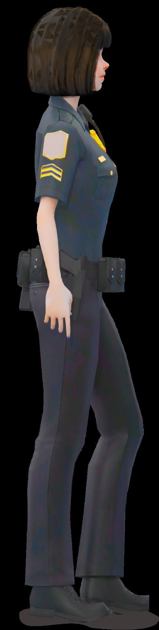 3D model Low Poly and Rigged 3D Women Ready for Action VR / AR / low ...