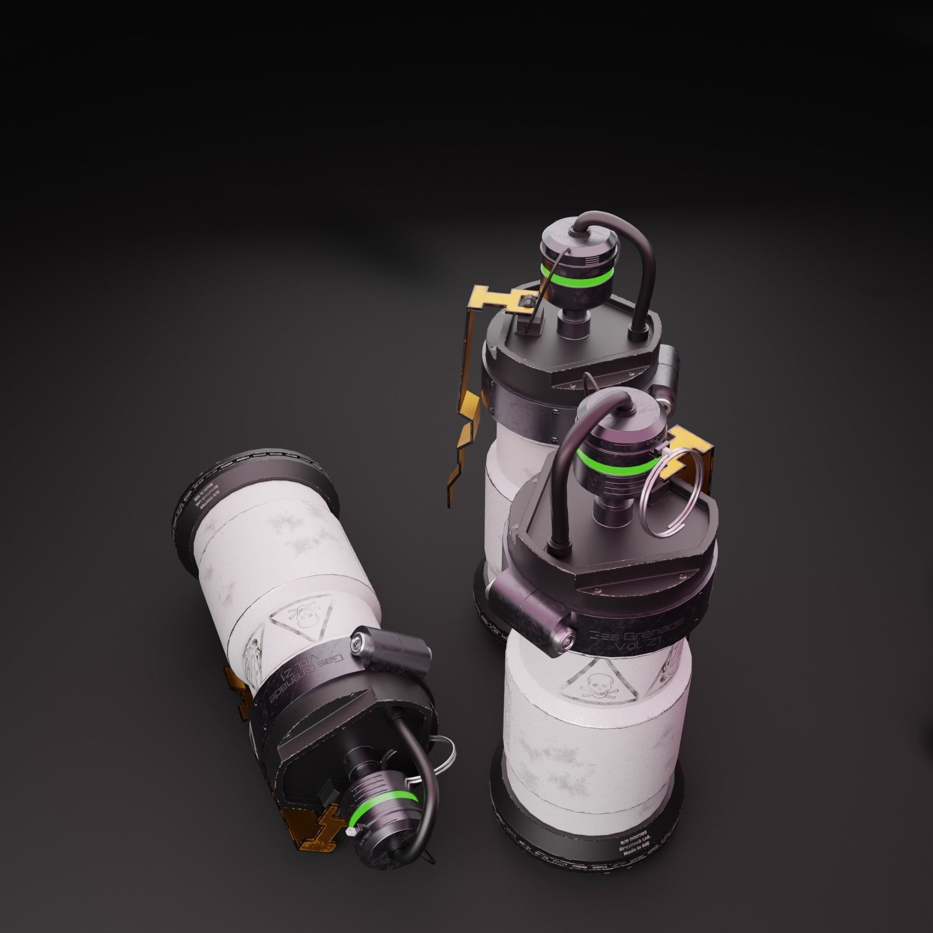 3D model Sci Fi Gas Grenade Vol Z1 VR / AR / low-poly | CGTrader