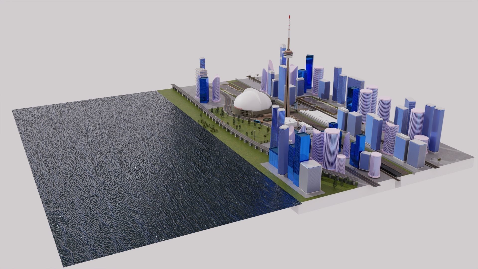 CN Tower Toronto City Canada 3D model | CGTrader