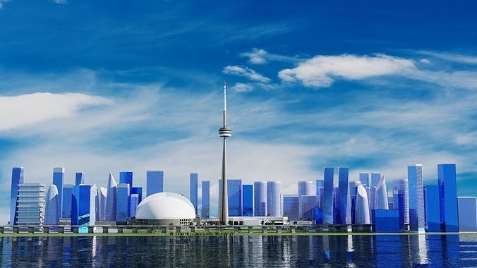 CN Tower Toronto City Canada 3D model | CGTrader