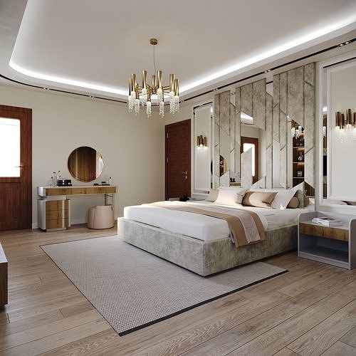 3D model Master bedroom VR / AR / low-poly | CGTrader