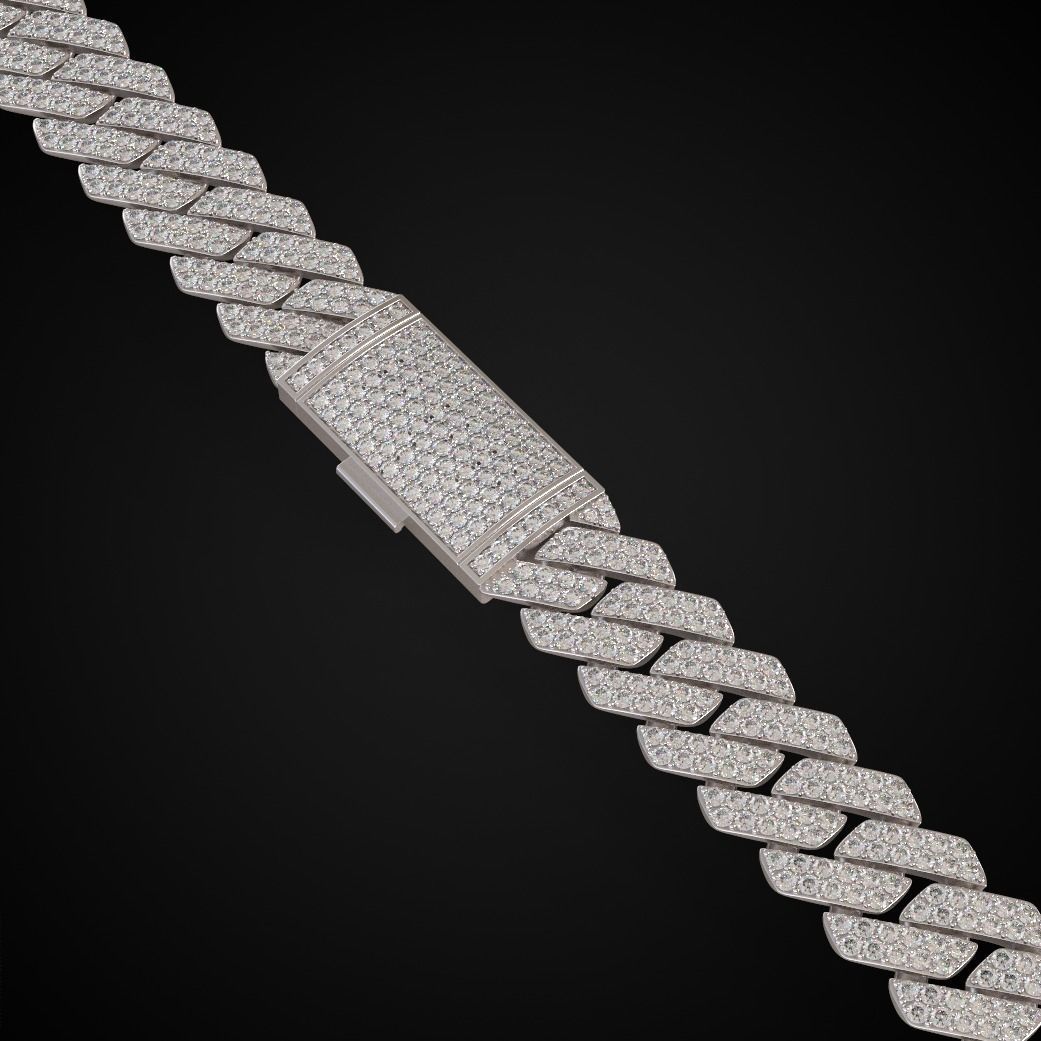 solid cuban link bracelete with lock 3D model 3D printable | CGTrader