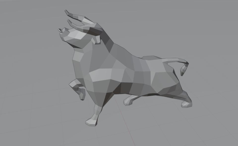 Geometric Bull 3D model | CGTrader