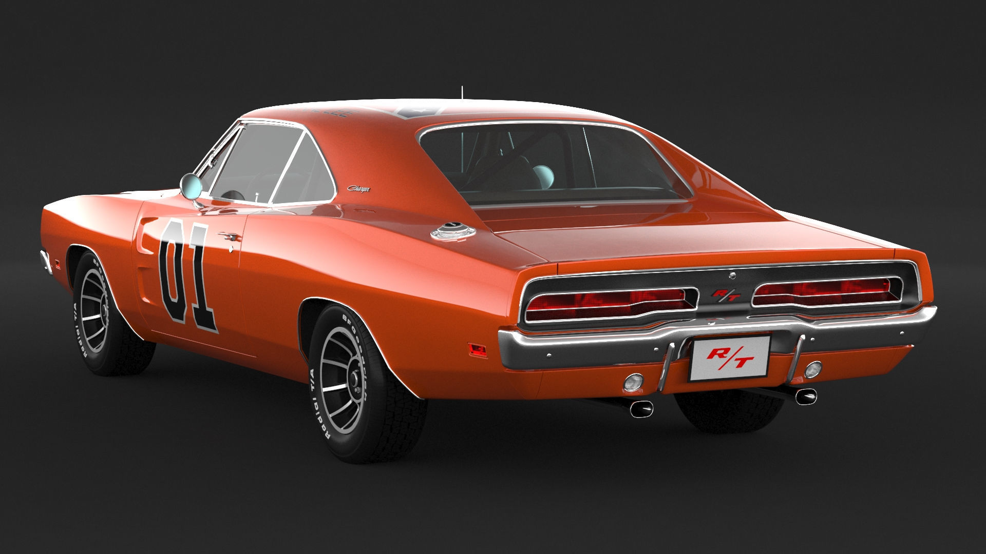 1969 Dodge Charger General Lee 3D model | CGTrader